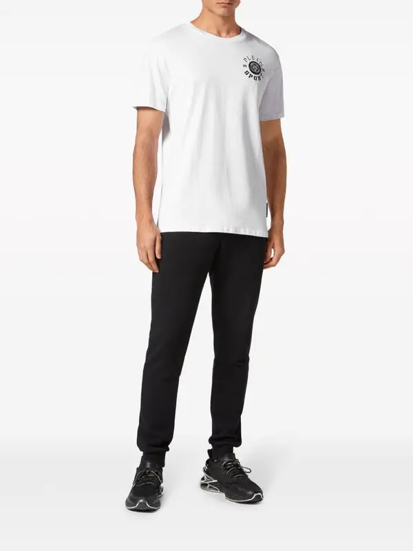 PLEIN SPORT Logo-appliqué Cotton T-shirt - White