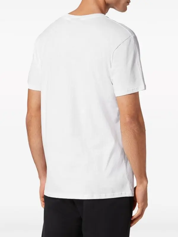 PLEIN SPORT Logo-appliqué Cotton T-shirt - White
