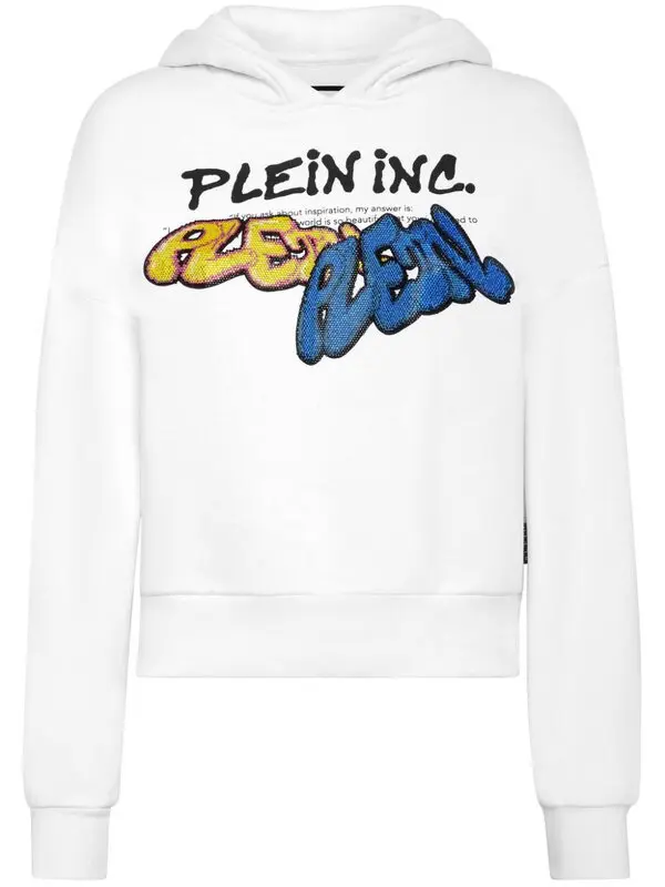 Philipp Plein Graffiti-print Hoodie - White