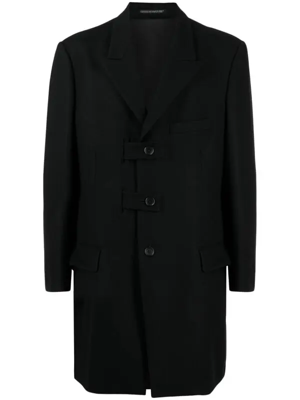 Yohji Yamamoto Single-breasted Wool Coat