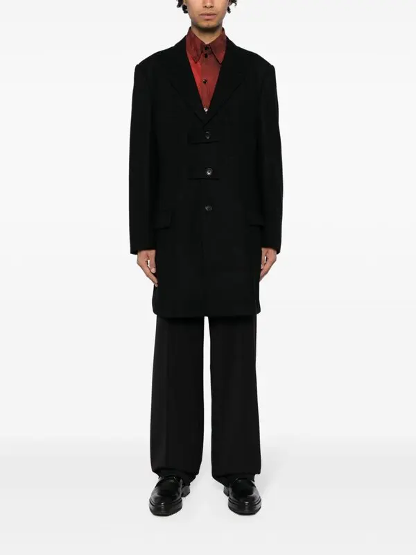 Yohji Yamamoto Single-breasted Wool Coat
