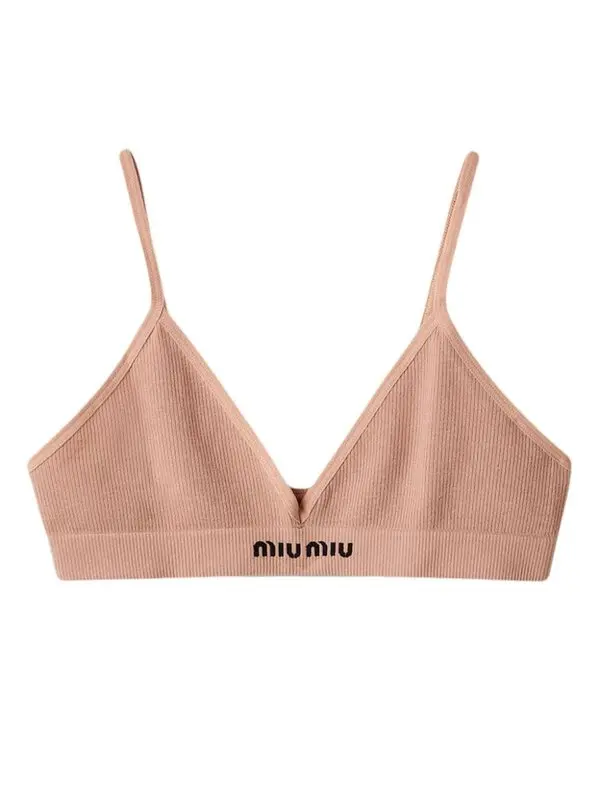 Miu Miu Seamless Triangle Cotton Bra