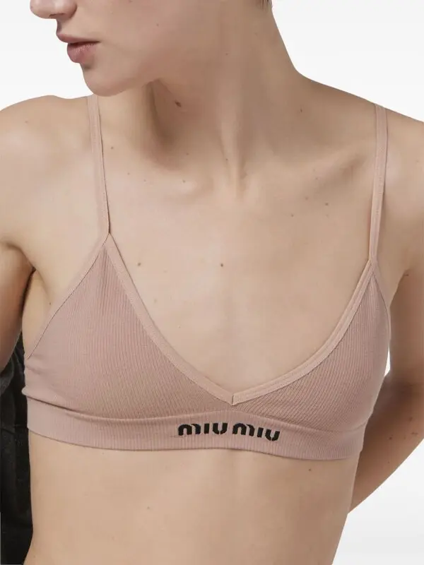 Miu Miu Seamless Triangle Cotton Bra