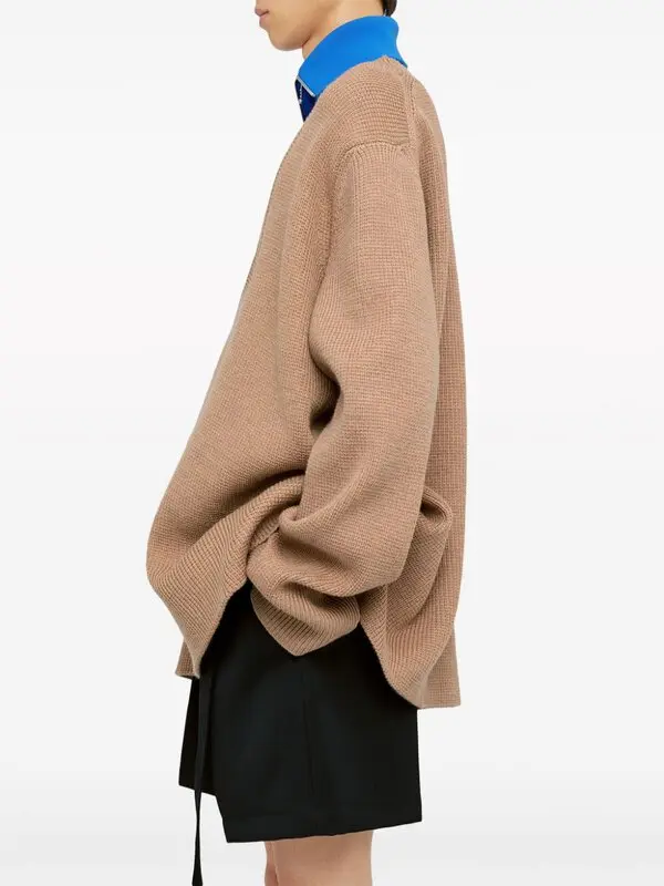 JIL SANDER Layered Wool-blend Jumper - Neutrals