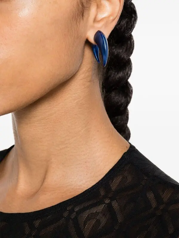 MARINE SERRE Shamanic Moon Single Earring - Blue