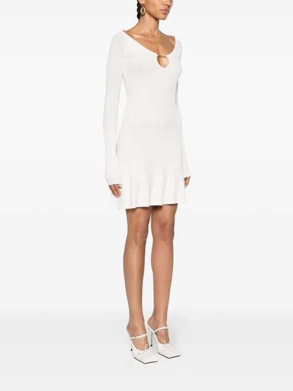 Jacquemus La Robe Ribbed Minidress - White