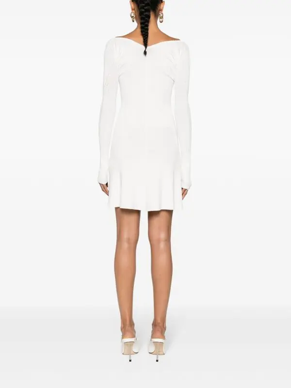 Jacquemus La Robe Ribbed Minidress - White