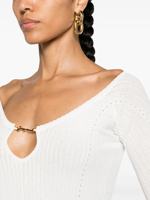 Jacquemus La Robe Ribbed Minidress - White
