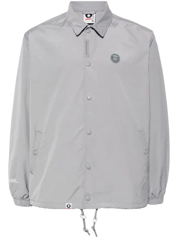 AAPE BY *A BATHING APE Logo-appliqué Shirt Jacket - Grey