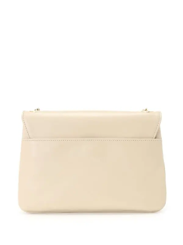 AGNES B. Logo-clasp Leather Crossbody Bag - Neutrals