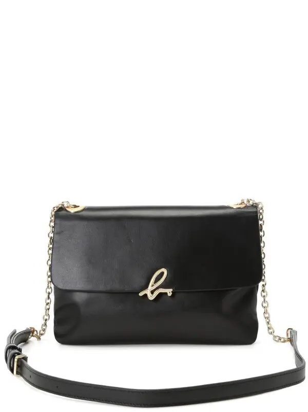 AGNÈS B. Logo-clasp Leather Crossbody Bag
