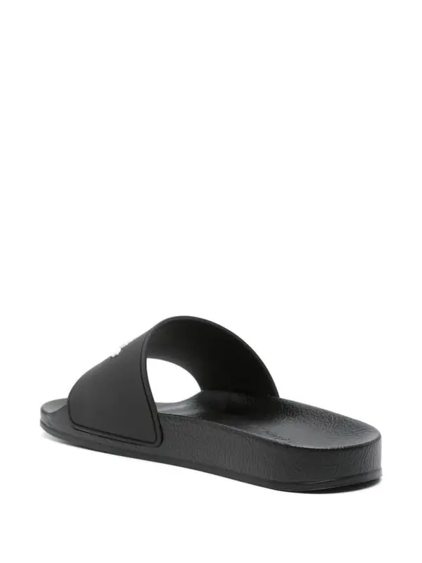 Palm Angels Logo-embossed Slides - Black