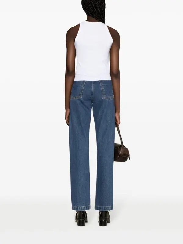 Sandro Ribbed Tank Top With Embroidered Logo - White