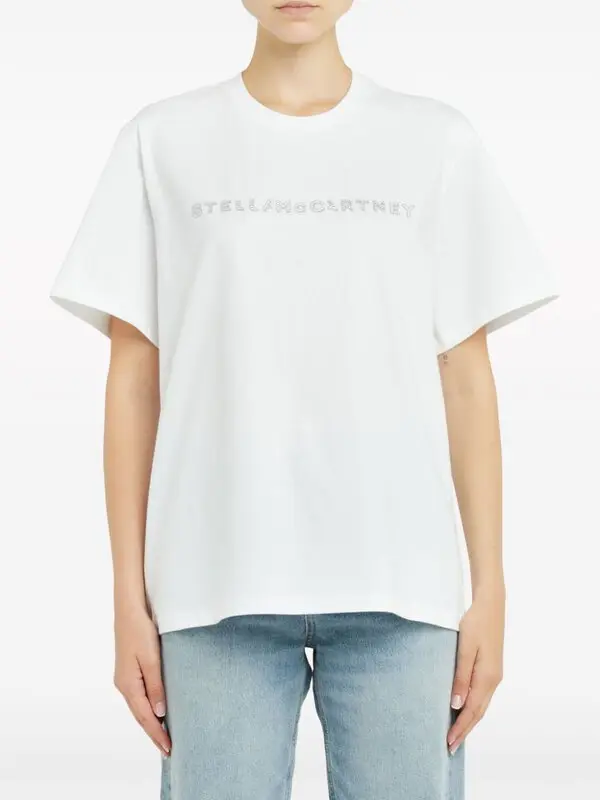 Stella McCartney Crystal-embellished Logo T-shirt