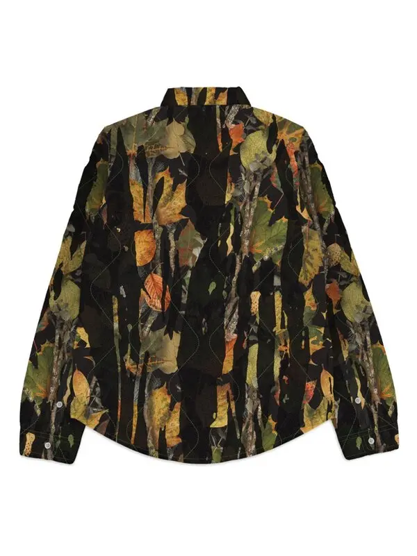 PURPLE BRAND P313 Drip Camo Quilted Shirt Jacket