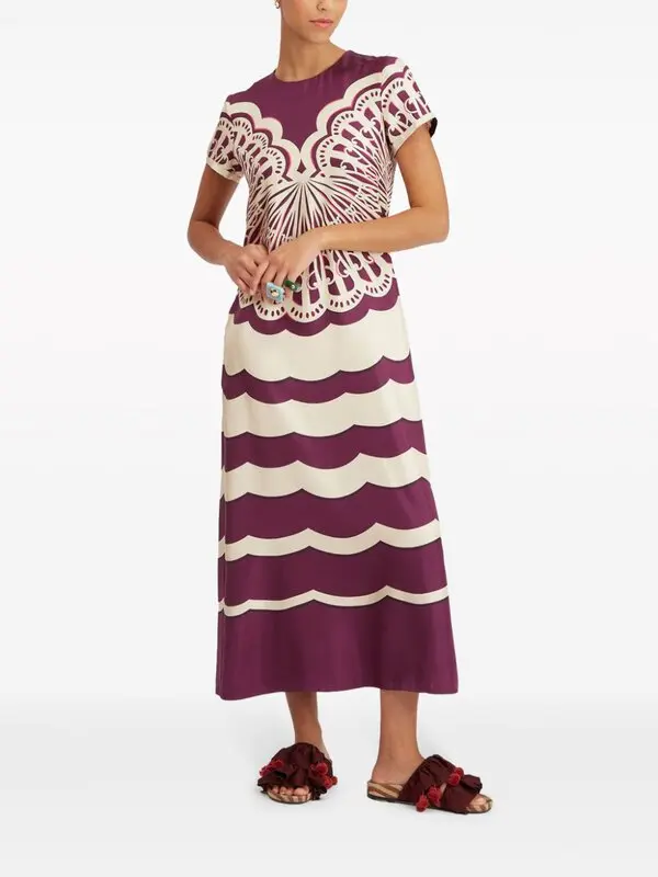 La DoubleJ Swing Silk Maxi Dress - Purple