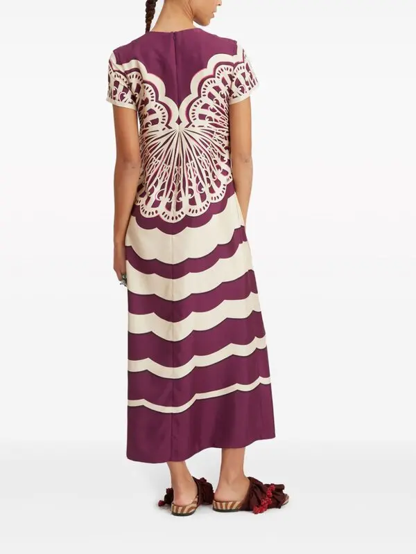 La DoubleJ Swing Silk Maxi Dress - Purple