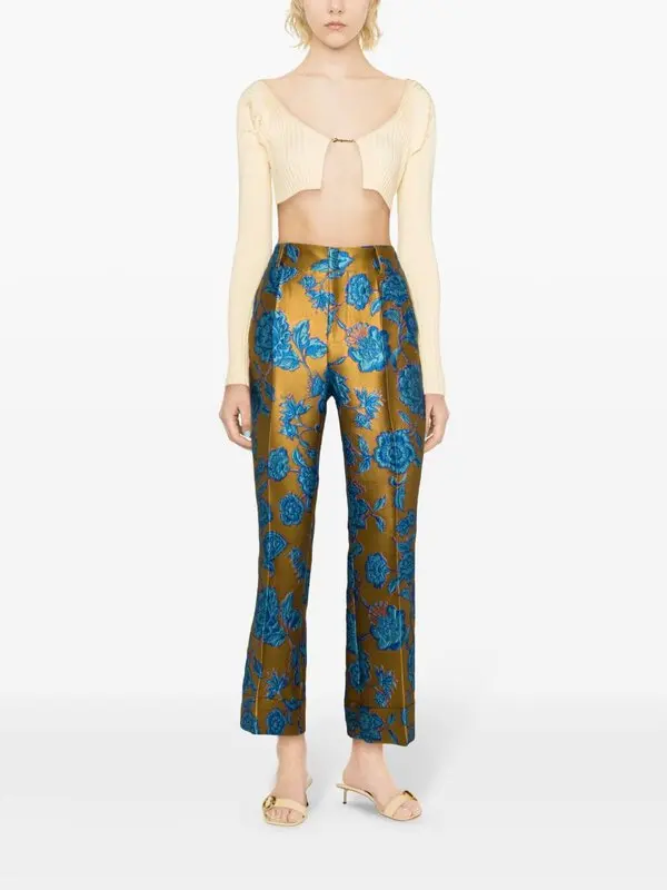 La DoubleJ Hendrix Jacquard Tailored Trousers - Gold