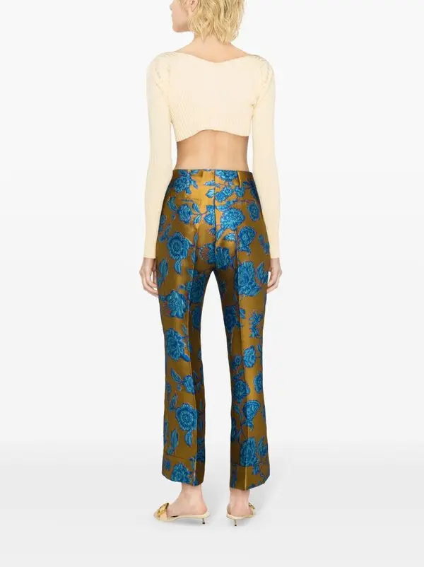 La DoubleJ Hendrix Jacquard Tailored Trousers - Gold