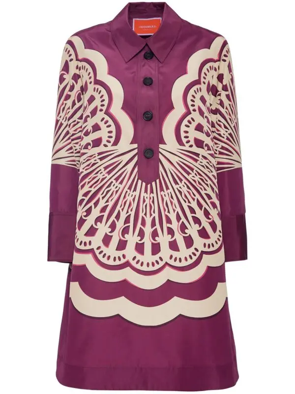 La DoubleJ Artemis Mini Shirt Dress - Purple