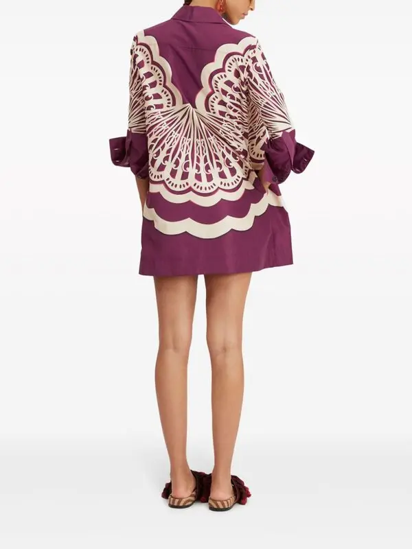 La DoubleJ Artemis Mini Shirt Dress - Purple