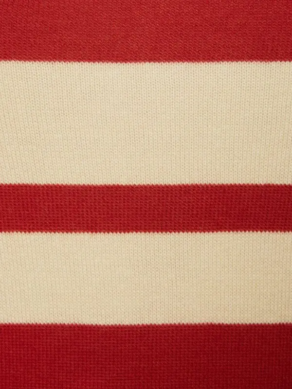 La DoubleJ Striped Cotton-cashmere Jumper - Neutrals