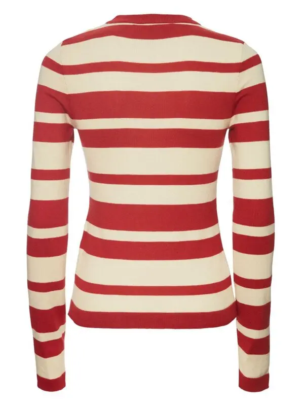 La DoubleJ Striped Cotton-cashmere Jumper - Neutrals