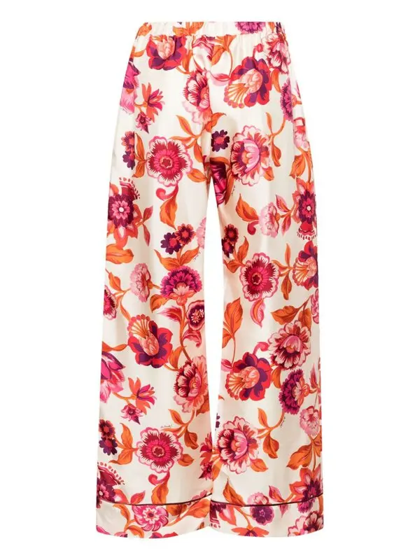 La DoubleJ Floral-print Pajama Trousers