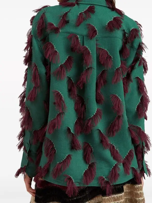 La DoubleJ Milano Feather-embellished Jacket