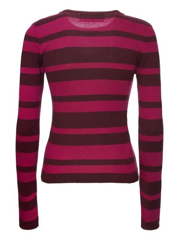 La DoubleJ Striped Fine-knit Jumper - Purple