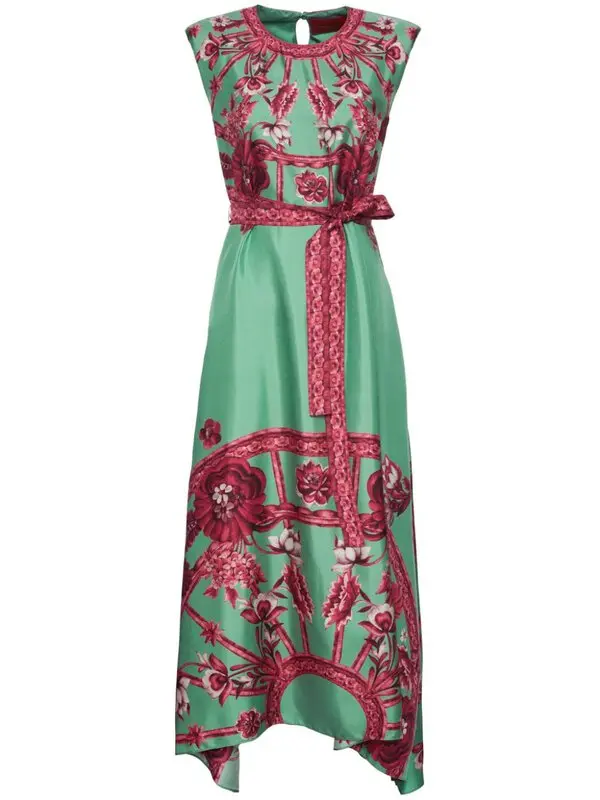 knee length dresses for ladies San Carlo Dress in Derby Silk Twill main image 1