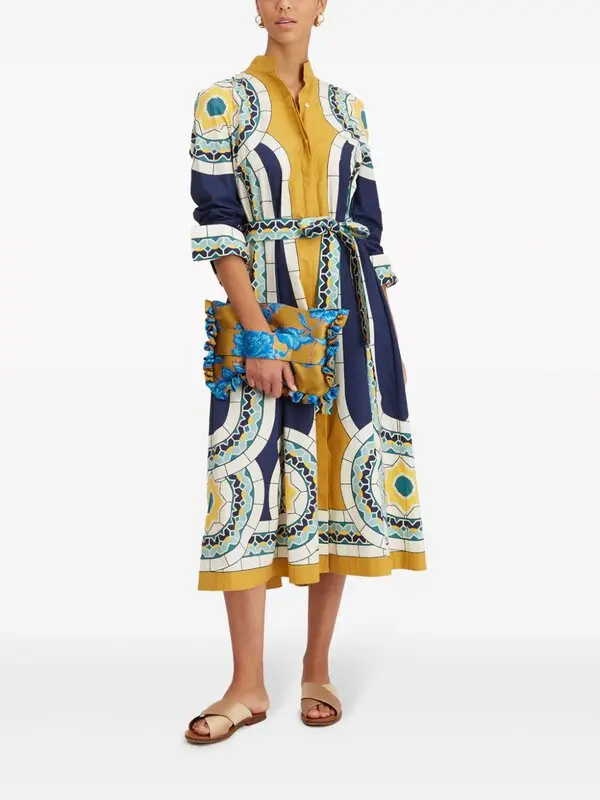 La DoubleJ Sundowner Printed Shirt Dress - Yellow