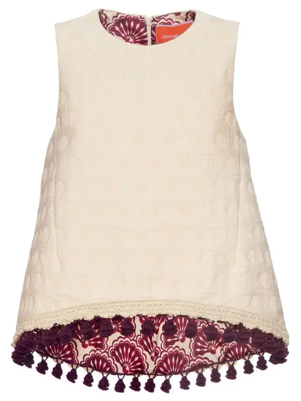 La DoubleJ Jacquard Cotton Blouse - Neutrals