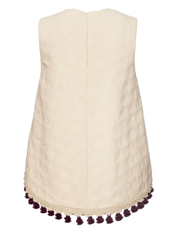 La DoubleJ Jacquard Cotton Blouse - Neutrals