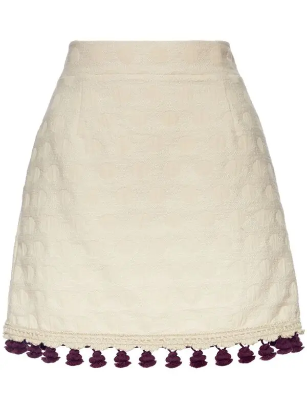 La DoubleJ Baia Jacquard Mini Skirt - Neutrals