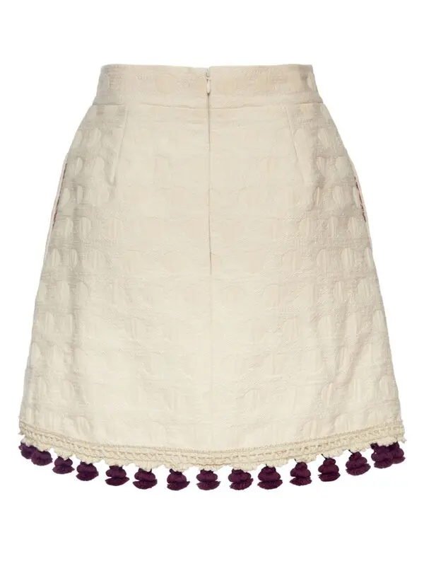 La DoubleJ Baia Jacquard Mini Skirt - Neutrals