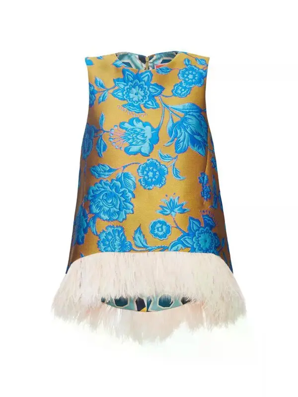 La DoubleJ La Scala Floral-jacquard Blouse - Yellow