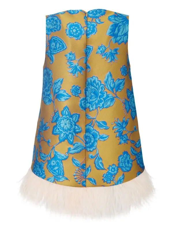 La DoubleJ La Scala Floral-jacquard Blouse - Yellow