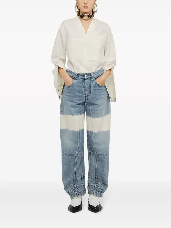JIL SANDER High-waisted Color-block Jeans