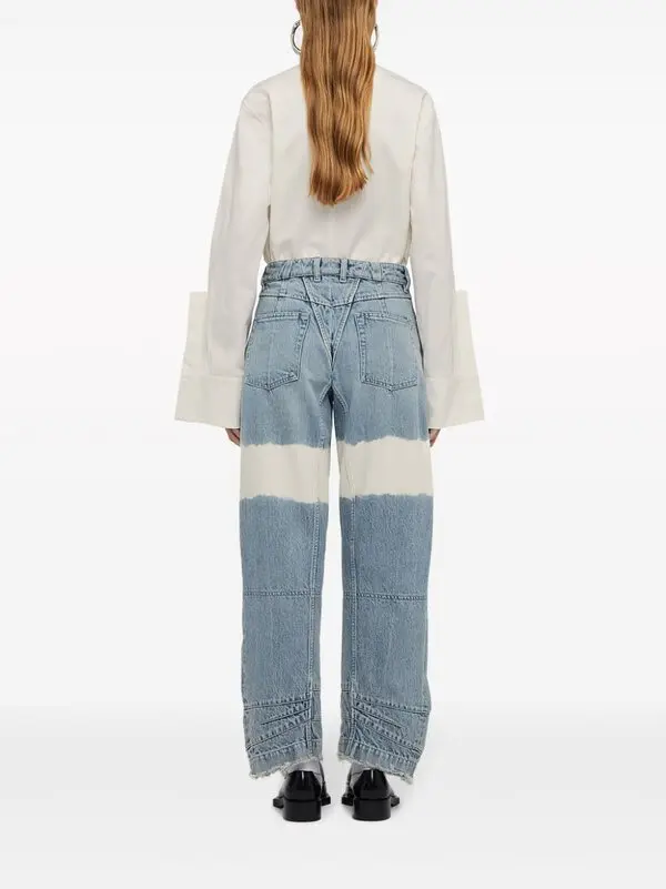JIL SANDER High-waisted Color-block Jeans