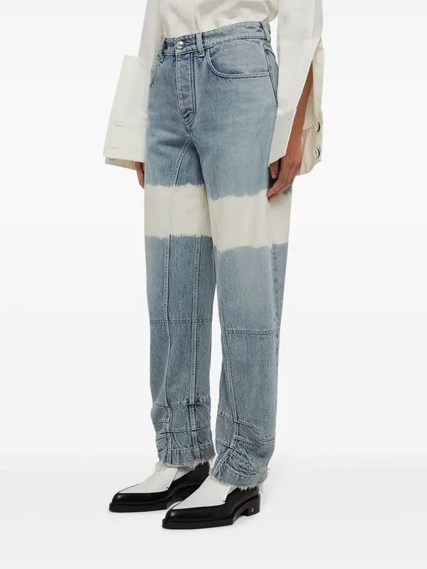 JIL SANDER High-waisted Color-block Jeans