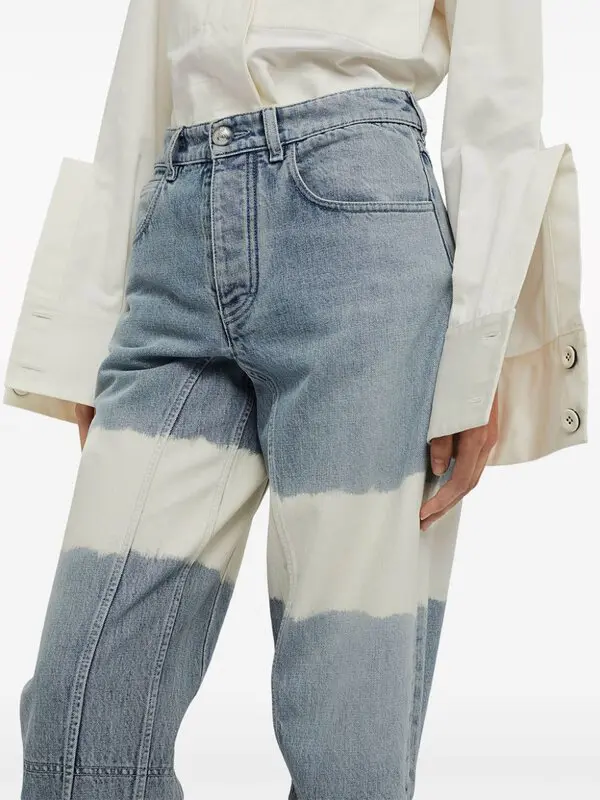 JIL SANDER High-waisted Color-block Jeans