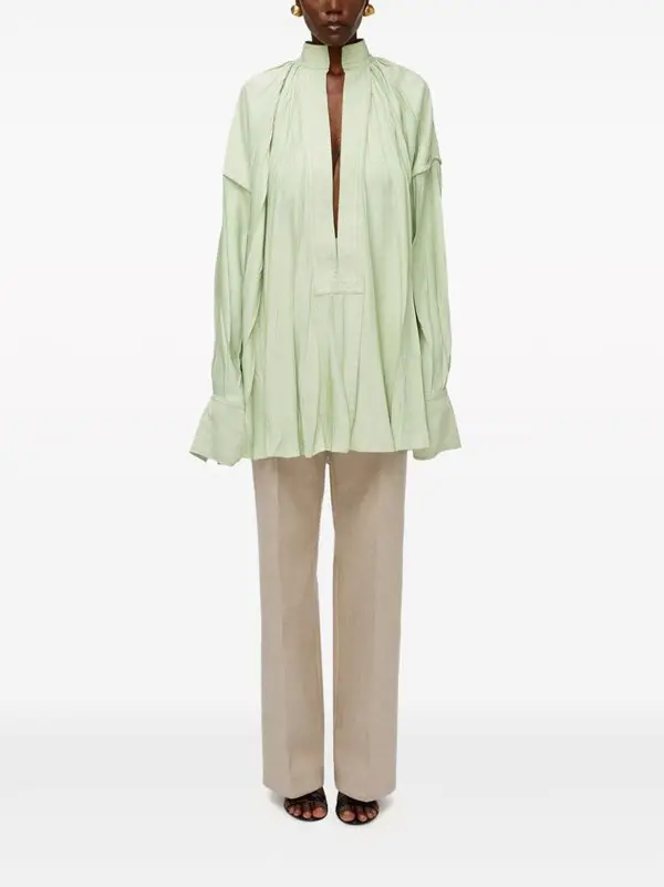 FERRAGAMO Split-neck Pleated Kaftan
