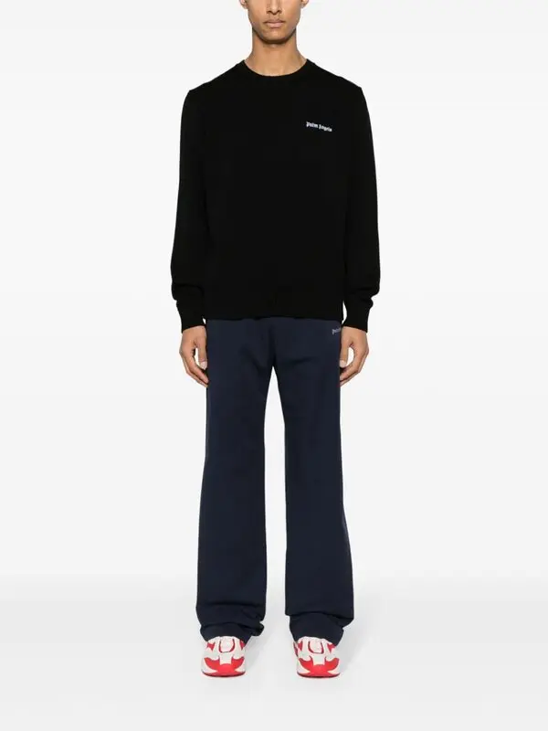 Palm Angels Mid-rise Straight-leg Trousers - Blue