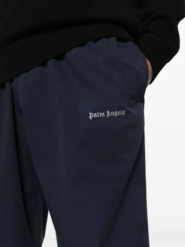 Palm Angels Mid-rise Straight-leg Trousers - Blue