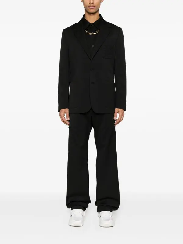 Palm Angels Drawstring Waist Wide-leg Trousers - Black
