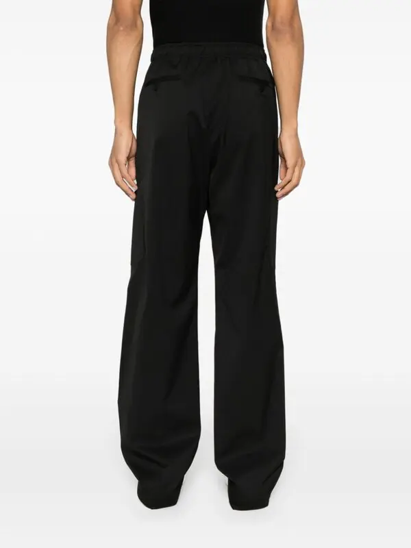 Palm Angels Drawstring Waist Wide-leg Trousers - Black