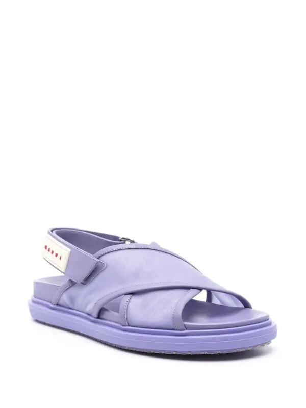 Marni Fussbett Logo-appliqué Sandals