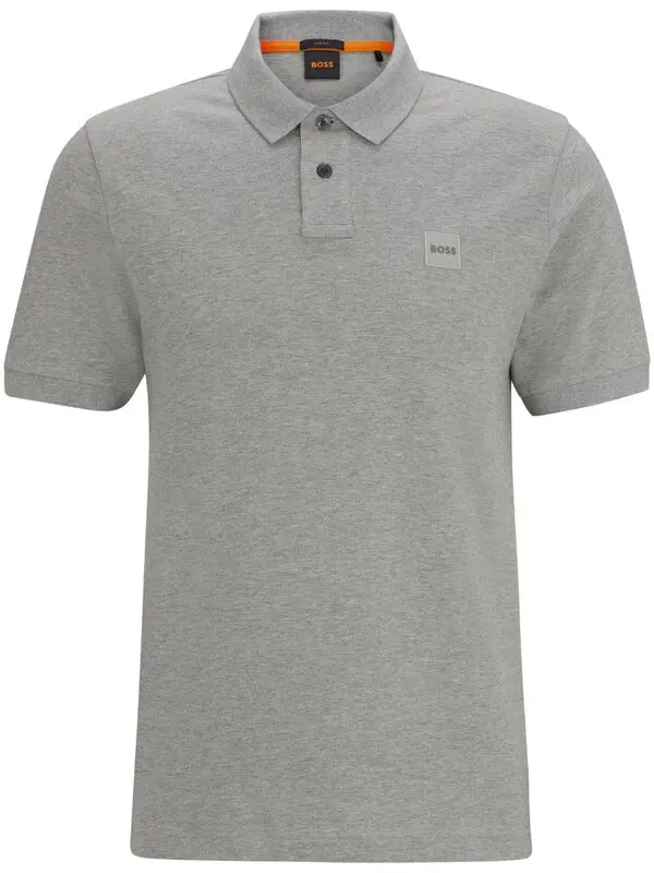 BOSS Logo-appliqué Polo Shirt - Grey