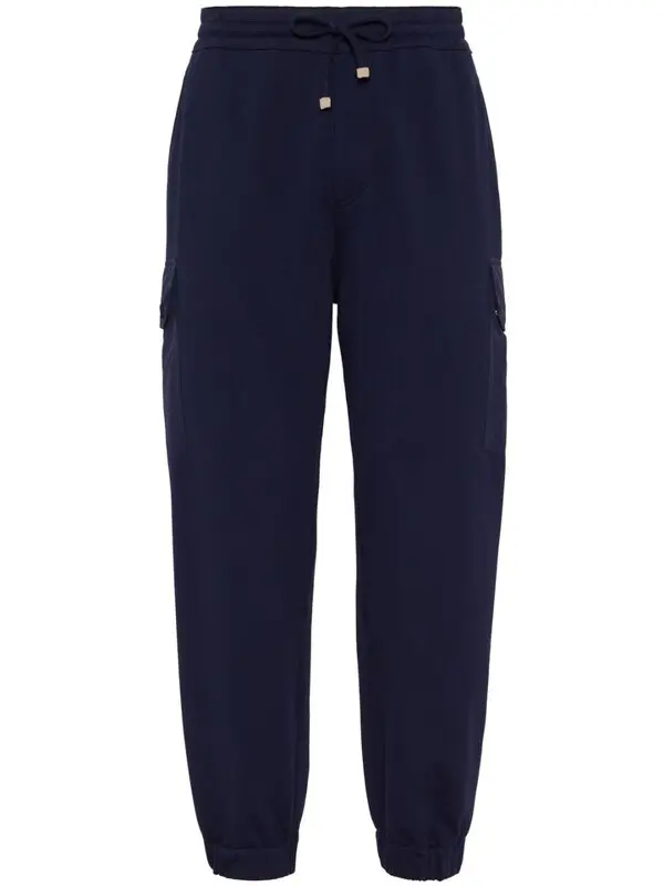Brunello Cucinelli Straight-leg Cotton-blend Track Pants